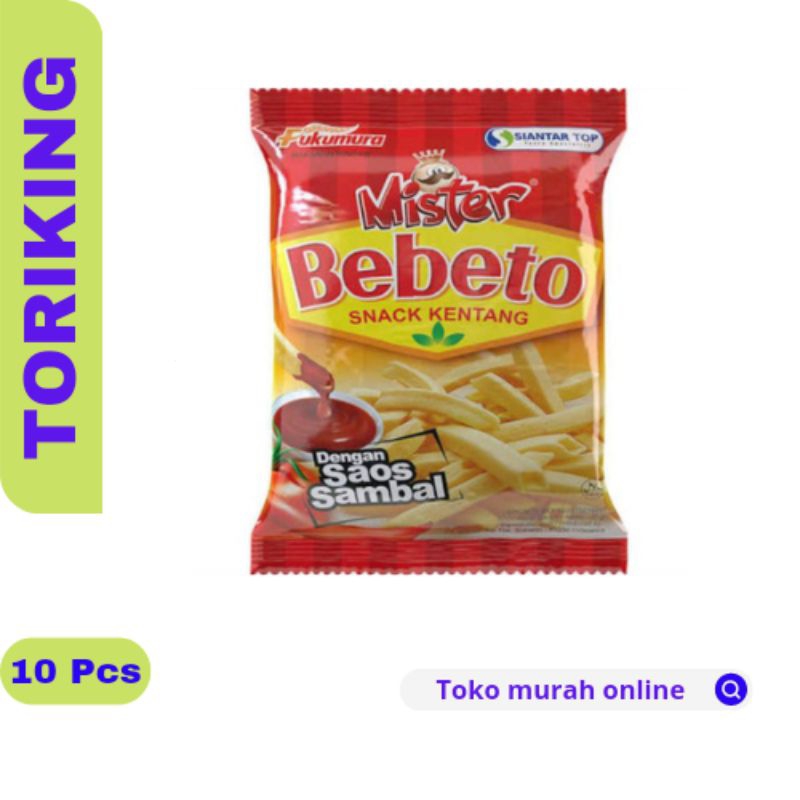 Jual SIANTAR TOP MISTER BEBETO SNACK KENTANG (1 Pack Isi 10 Pcs ...