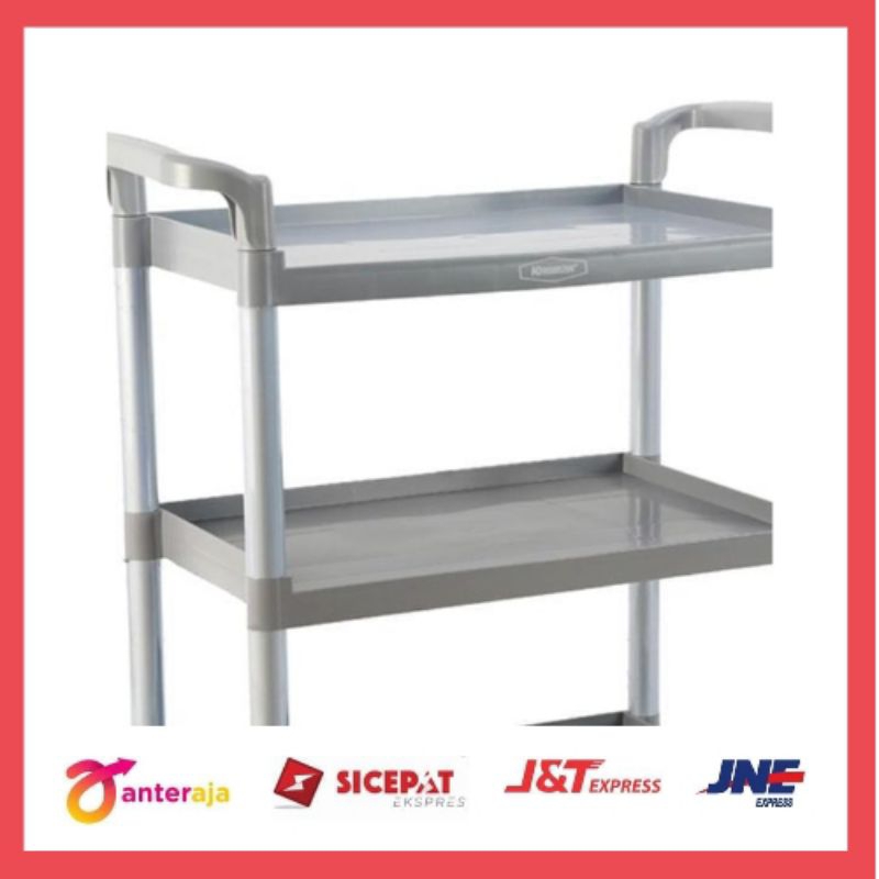 Jual Troli Tiga Tingkat 102x50x96 Cm - Abu Abu / TROLI SAJI RESTAURANT ...