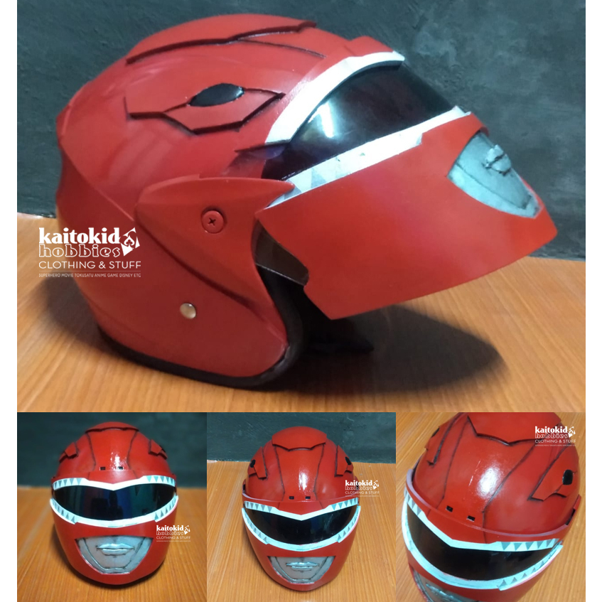 Jual Helm Motor POWER RANGER Helm SNI RED RANGERS MERAH bisa custom ...