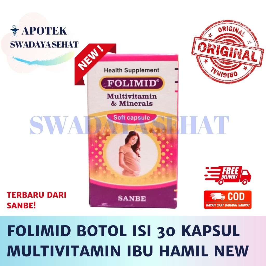 Jual FOLIMID BOTOL ISI 30 KAPSUL - Suplemen Multivitamin Ibu Hamil ...