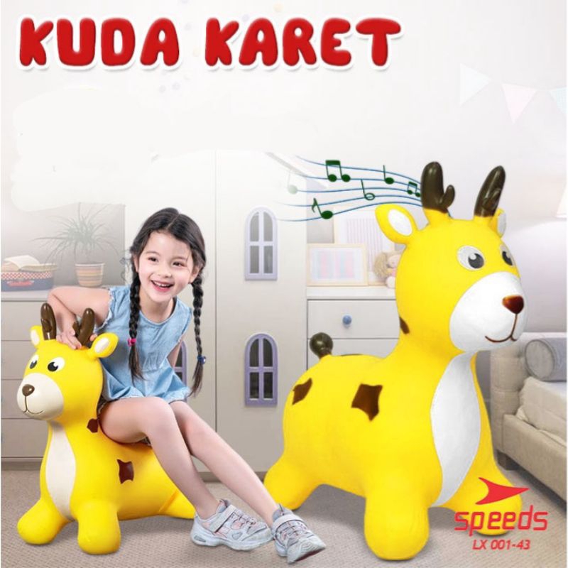 Jual Mainan Anak JUMPING ANIMAL Kuda/Kuda kudaan Karet Speeds Musik ...
