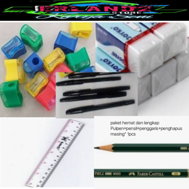 Jual paket lengkap alat tulis pulpen pensil | Shopee Indonesia