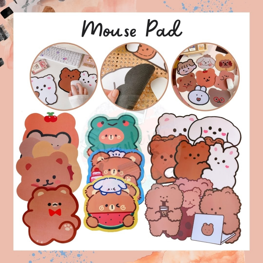 Jual Mouse Pad Tatakan Alas Mouse Komputer Laptop Simple Model Beruang ...
