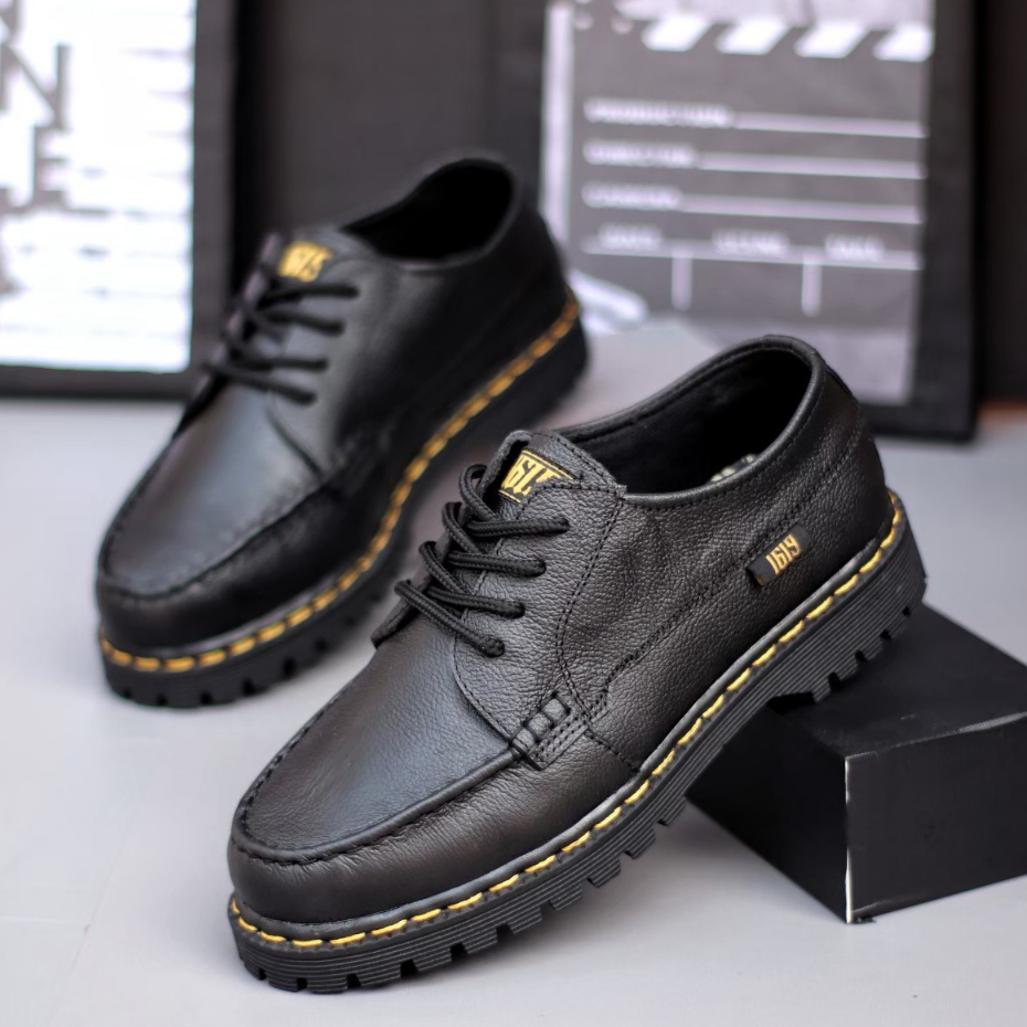 Jual Triumph Series Sepatu Formal Docmart Hitam Pria Kulit Asli ...