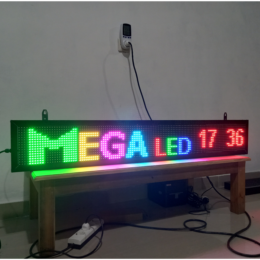 Jual Running text RGB full colour outdoor 133cmx20 wifi | Shopee Indonesia