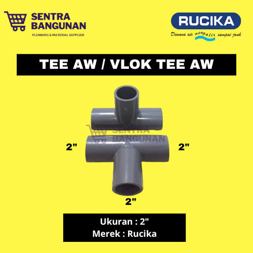 Jual TEE AW 2“ FITTING PIPA PVC MERK RUCIKA | T | Shopee Indonesia