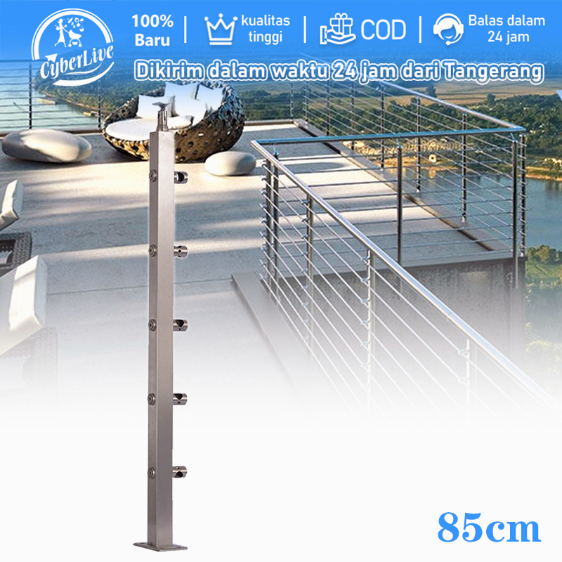 Jual 85cm Railing Tangga Pipa Jari Jari Minimalis Sus 201 Railing ...