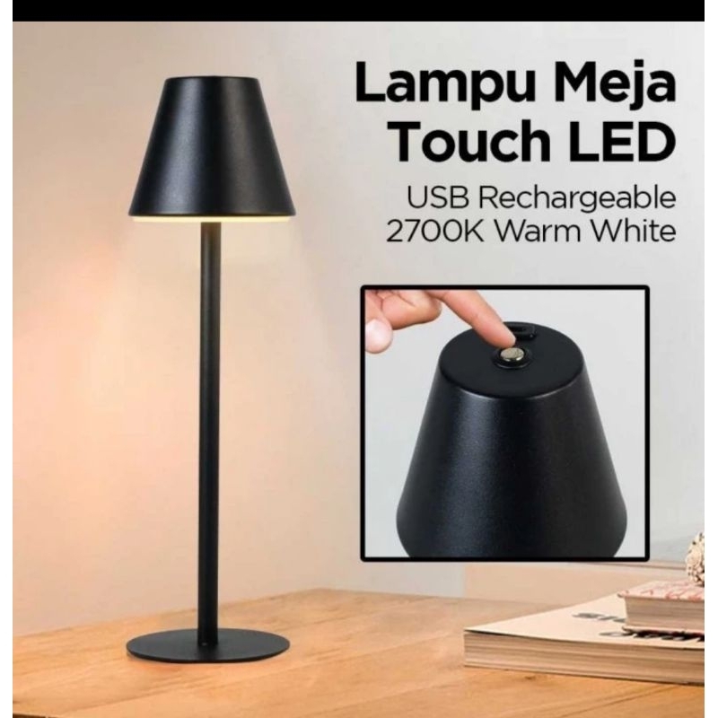 Jual LAMPU MEJA PORTABEL HOTEL CLASSIC RECHARGEABLE LED MINIMALIS ...
