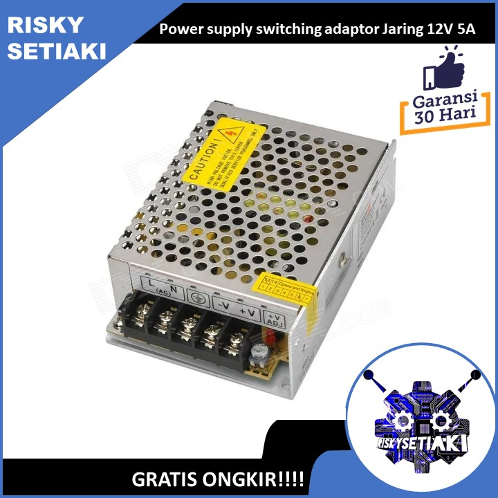 Jual POWER SUPPLY SWITCHING ADAPTOR JARING 12V 5A DC 12 VOLT 5 AMPERE | Shopee Indonesia