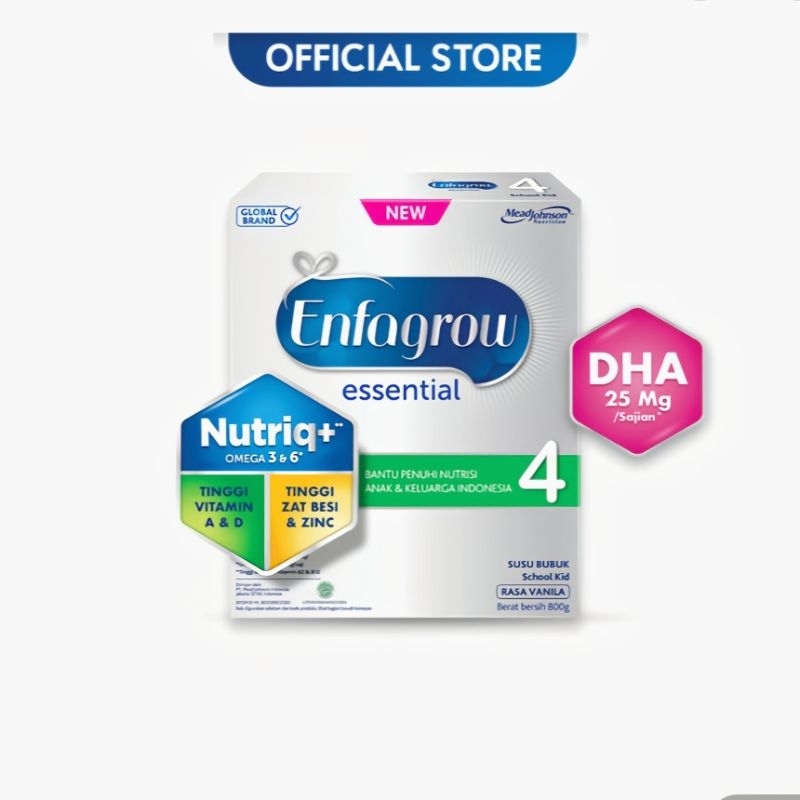 Jual ENFAGROW ESSENTIAL 4 SUSU FORMULA >3 TAHUN VANILA 800G | Shopee ...