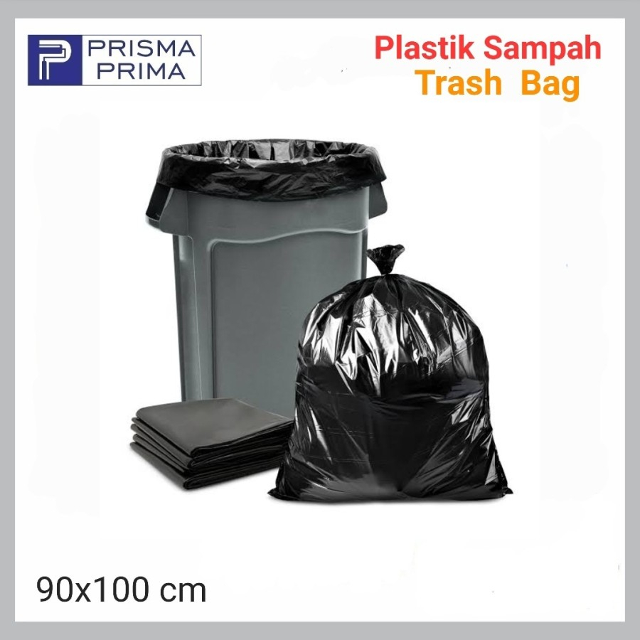 Jual Trash Garbage Bag Kantong Plastik Sampah Ukuran Besar Hitam 90x100 cm | Shopee Indonesia