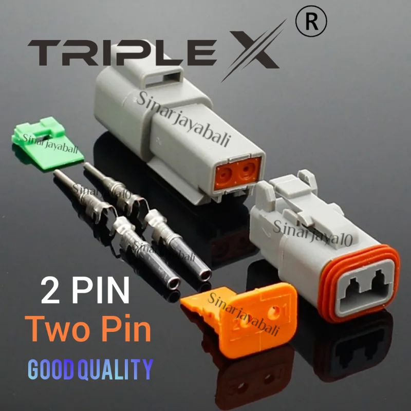 Jual soket deutsch kabel dt 2pin 3pin 4pin 6pin 8pin 12pin anti air ...