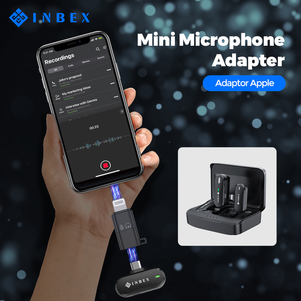 Jual INBEX 2-In-1 Nirkabel Lavalier Mikrofon Bluetooth Tipe-C Portabel ...