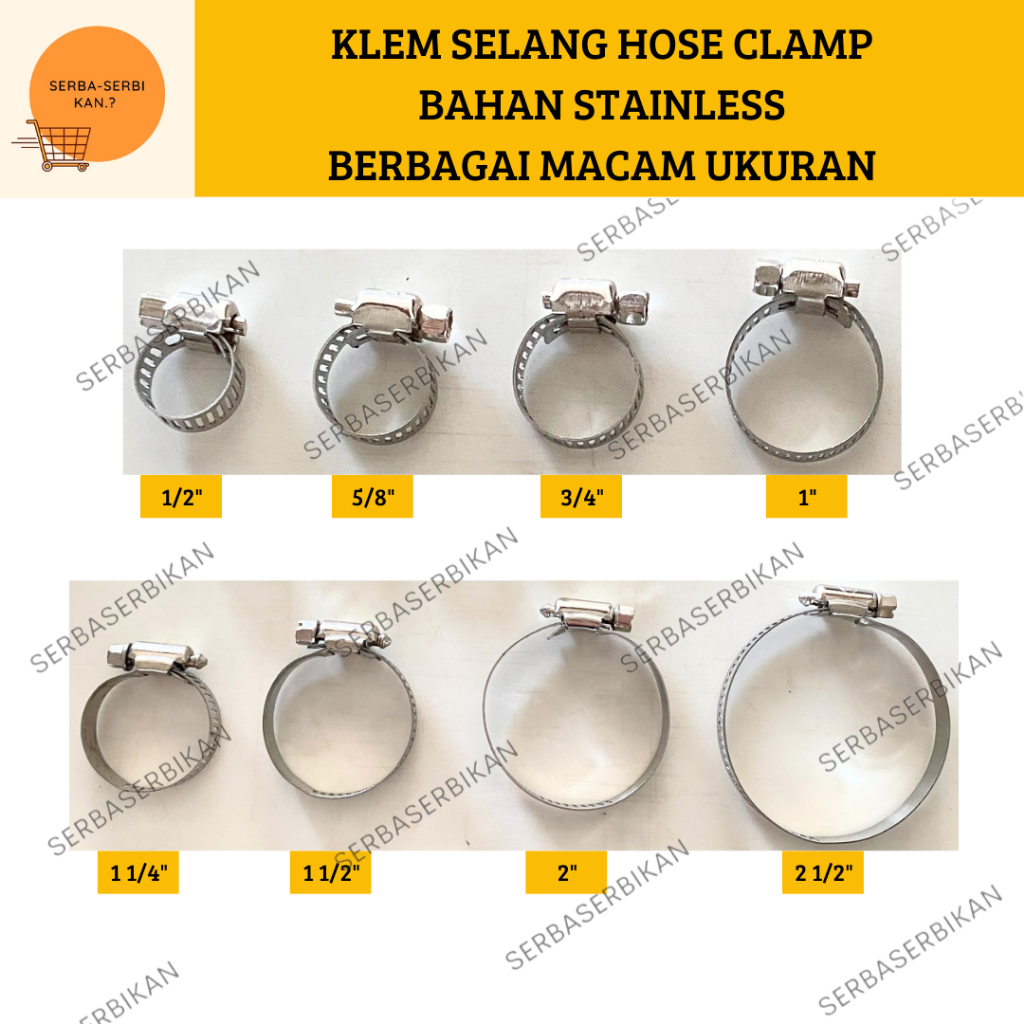 Jual KLEM SELANG STAINLESS HOSE CLAMP KLEM CINCIN KLEM RING | Shopee ...