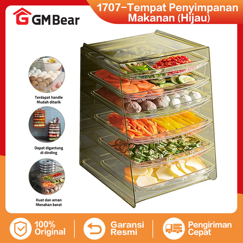 Jual GM Bear Rak Susun Rak Dinding Dapur Food Tray Daging Sayur Praktis ...