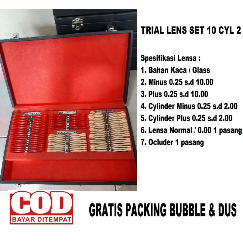 Jual Alat Priksa Mata / Alat Refraksi / Alat Kir / Trial Lens Set 10D ...