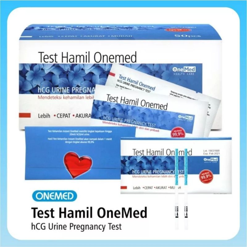 Jual Tes Hamil/ Tes HCG strip merk OneMed.OneMed HCG Urine Pregnancy ...