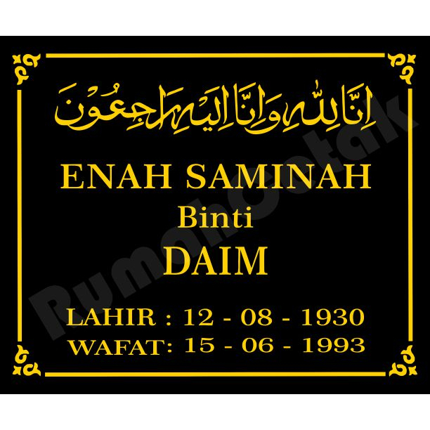 Jual Distributor stiker mal batu nisan stiker prasasti stiker cutting ...