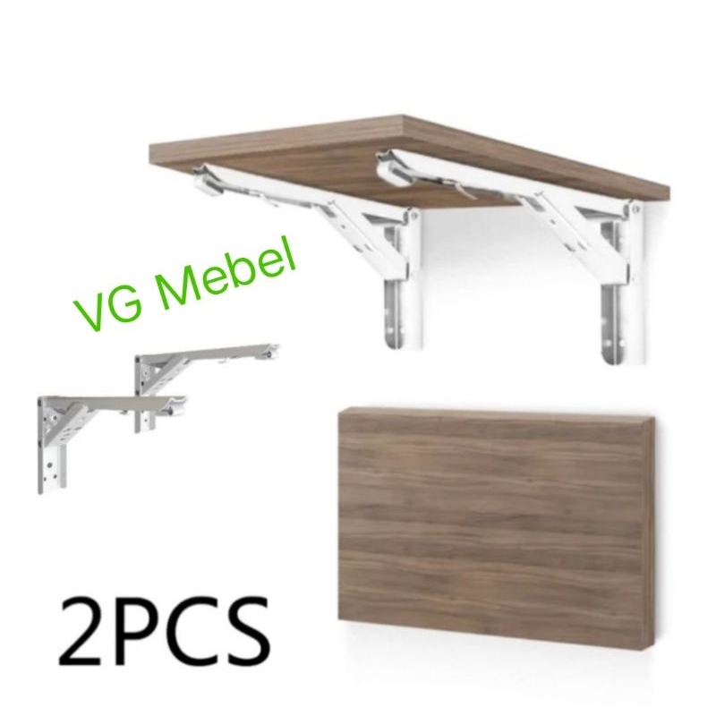 Jual Siku Meja Lipat 35 cm - Siku Rak Dinding Lipat Pir 14" (Harga ...