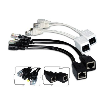 Jual Kabel POE Injector & POE Splitter (SET) / KABEL POE SET White ...