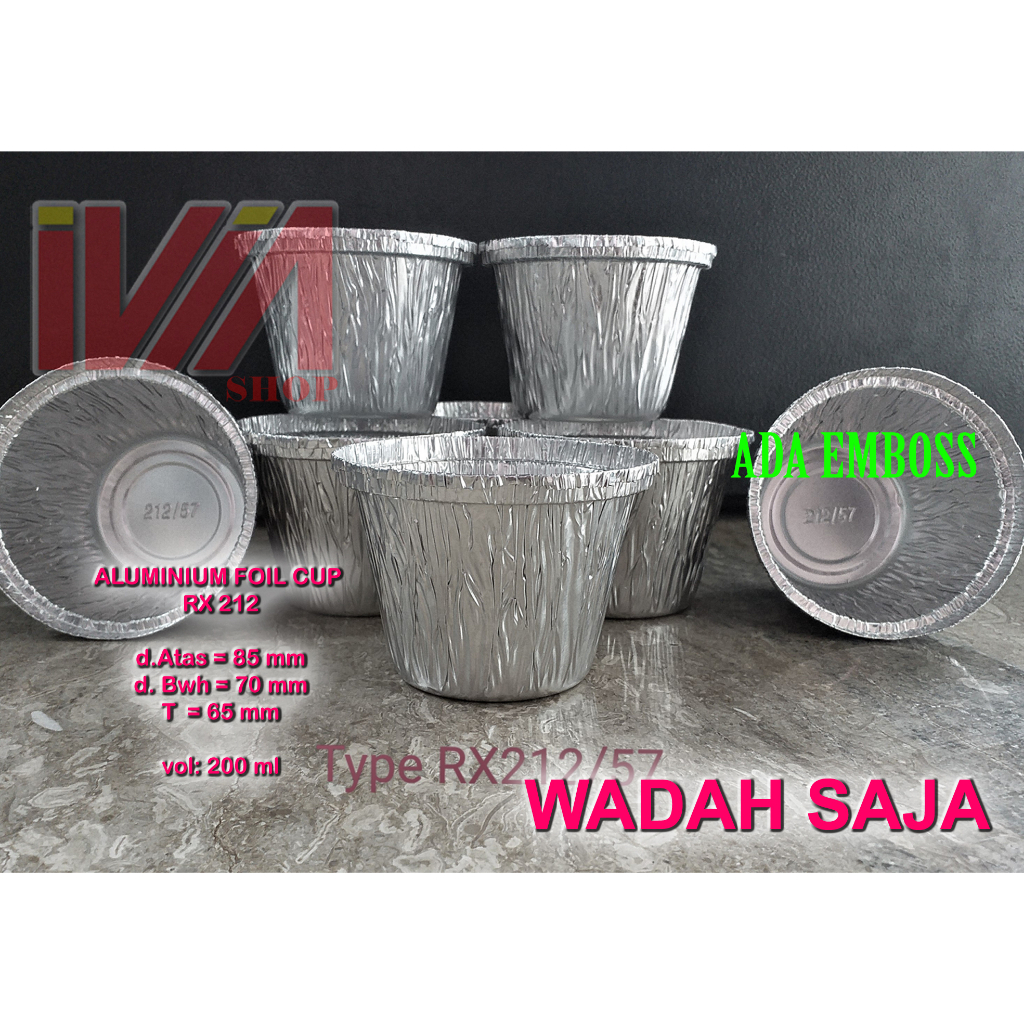 Jual RX 212 ada EMBOSS alumunium Tray Zuppa soup supa RX 212/57 RX212 ...