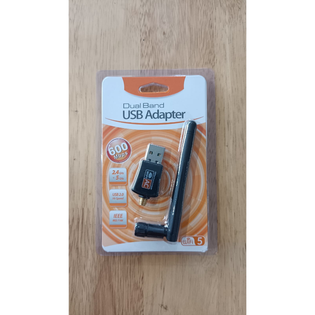 Jual USB Adapter DualBand Wireless 600Mbps Usb Wifi Dongle Penangkap Sinyal WiFi For Laptop PC ...