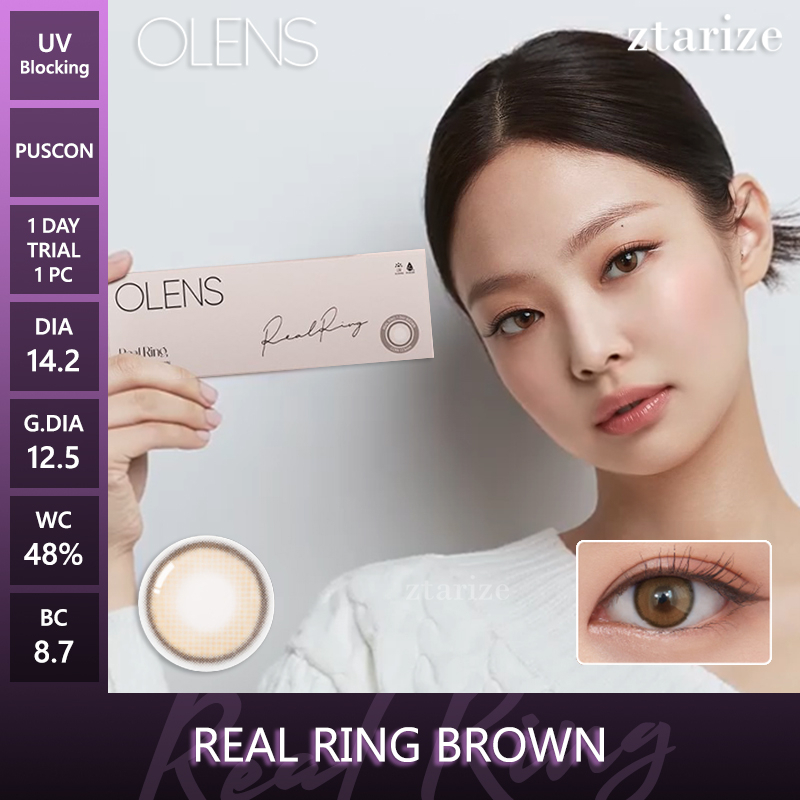 Jual ztarize - Ready Stock - Trial OLENS 🇰🇷 Real Ring Brown 1 Day Daily ...