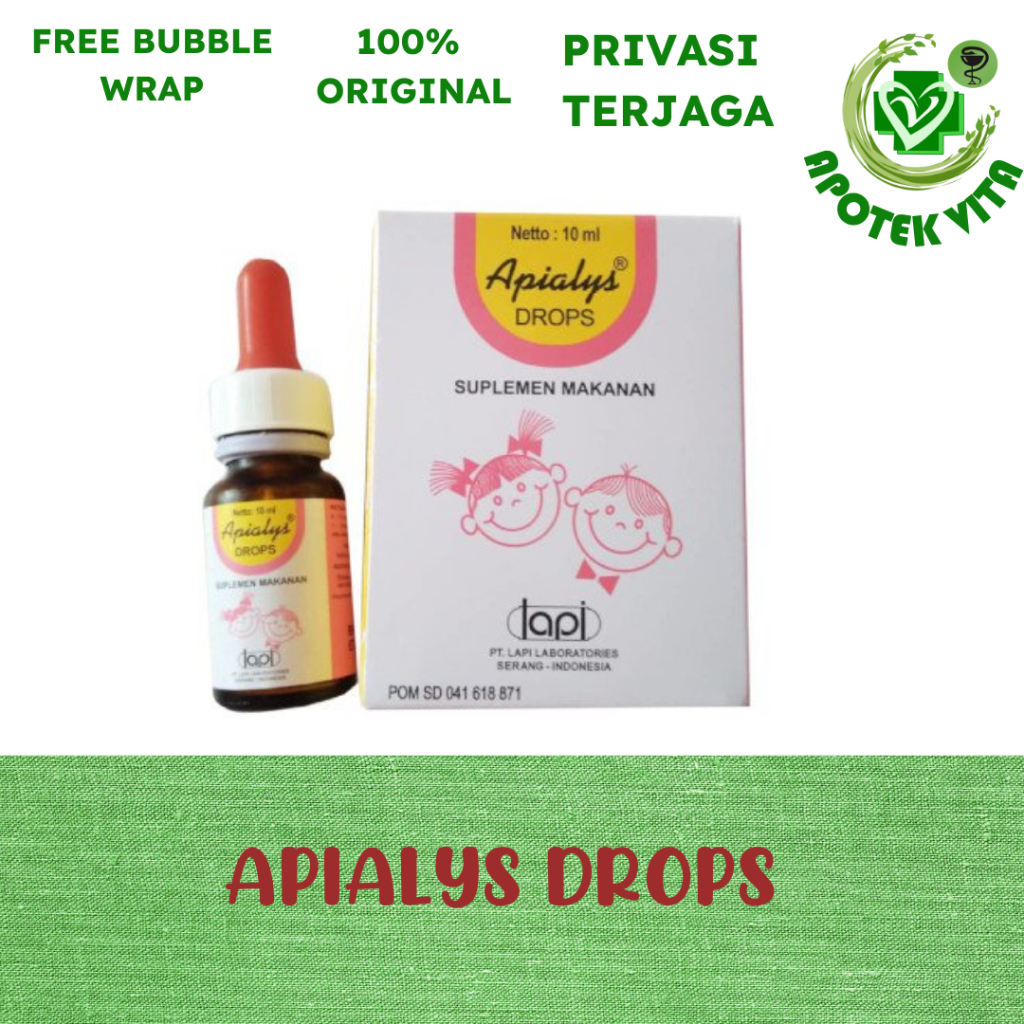 Jual Apialys Drops 10ml (yg terbaru sudah tulisannya suplemen kesehatan ...