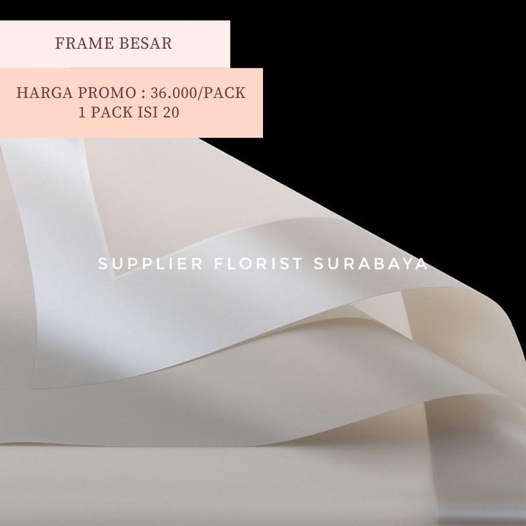 Jual [5 LEMBAR] KERTAS CELLOPHANE FRAME BESAR BOLD FRAME WRAPPING PAPER ...