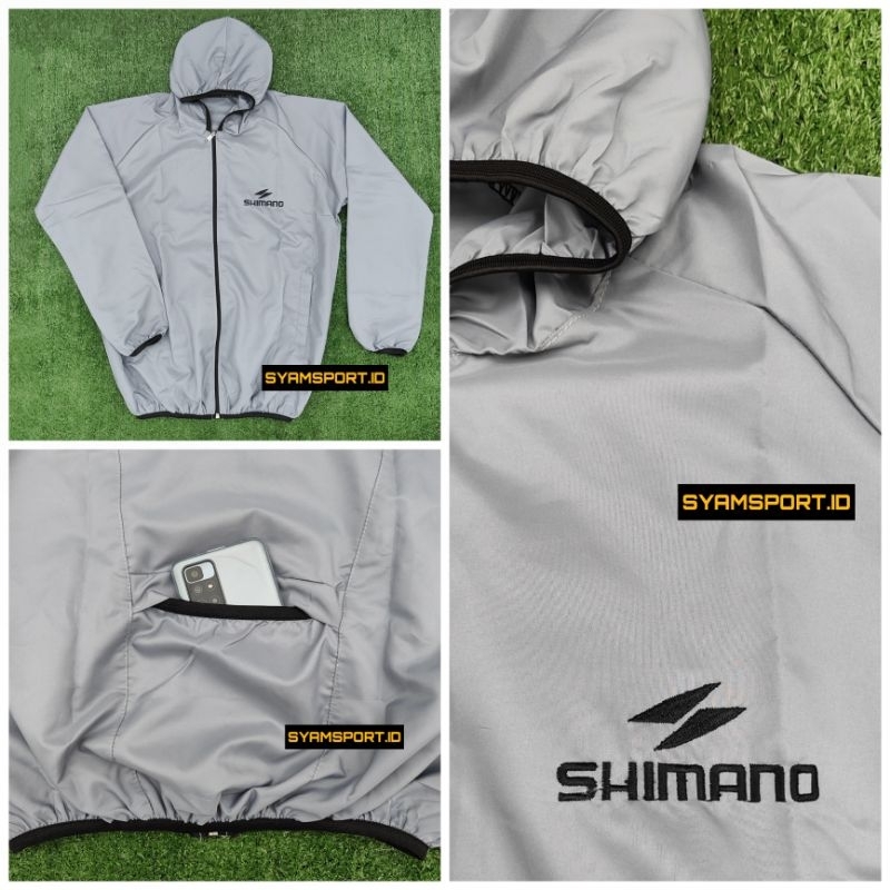 Jual Jaket Parasut Gowes / Running Tahan Angin Logo Bordir Saku ...