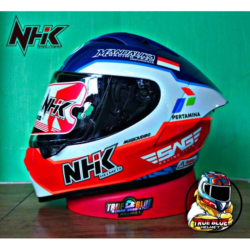 Jual HELM NHK GP R TECH STREET MANDALIKA RACING ORIGINAL | Shopee Indonesia