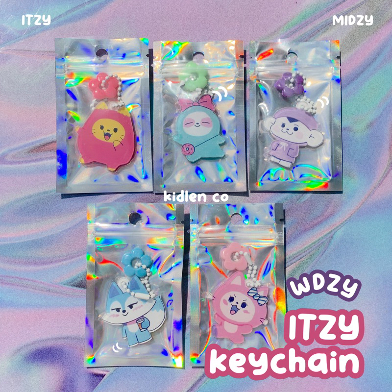 Jual keychain itzy ♡ wdzy line friends keyring key ring key chain ganci ...