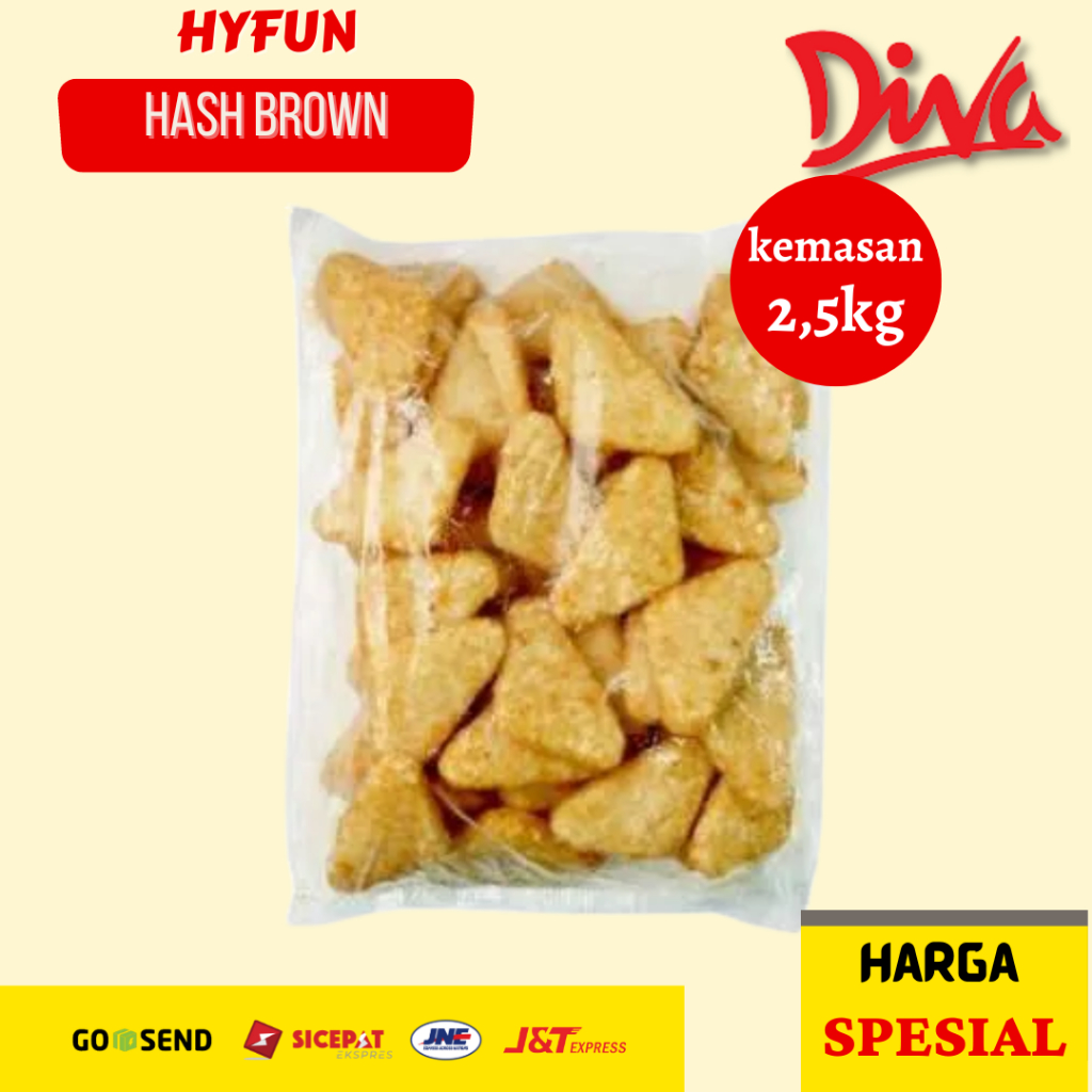 Jual [2,5kg] Hyfun Hash Brown Triangle | Kentang Hash Brown | Shopee Indonesia