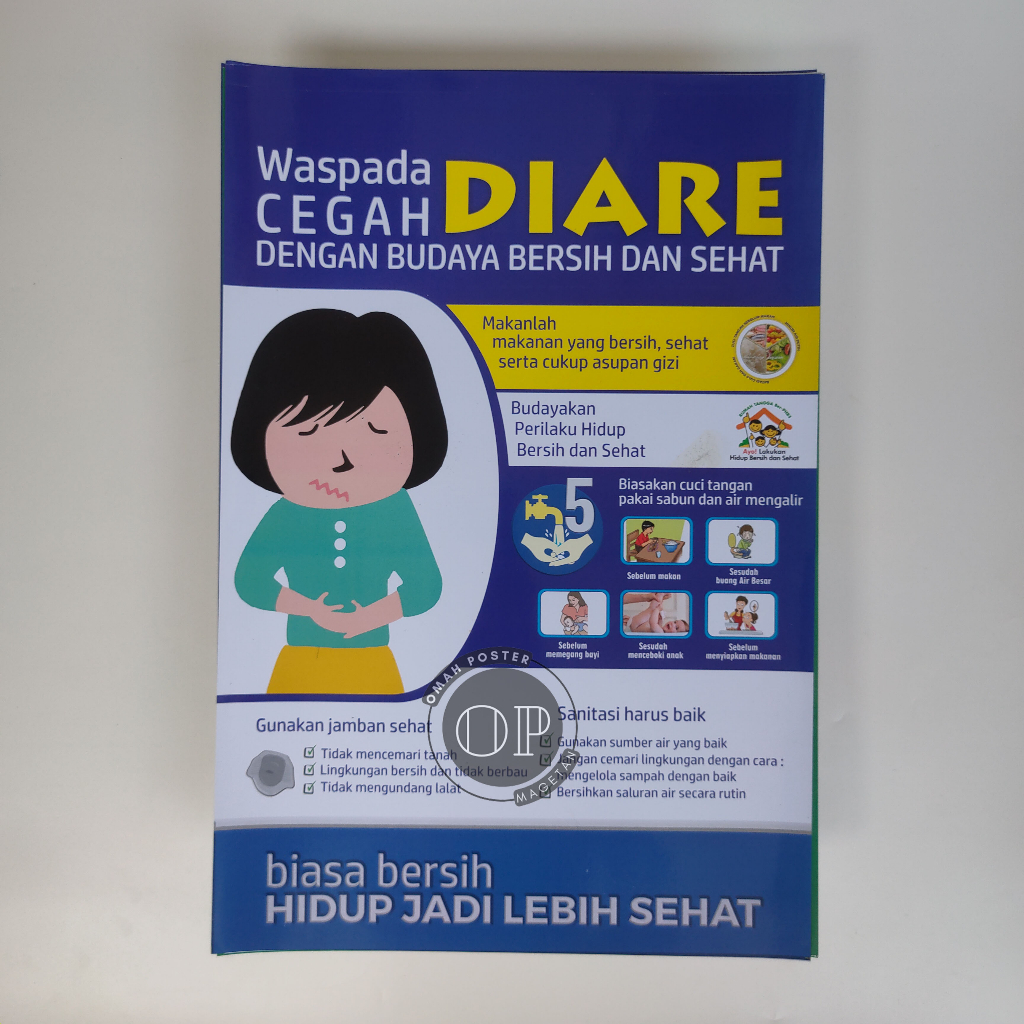 Jual Poster Waspada Diare - Poster Edukasi Diare - Poster Kesehatan ...