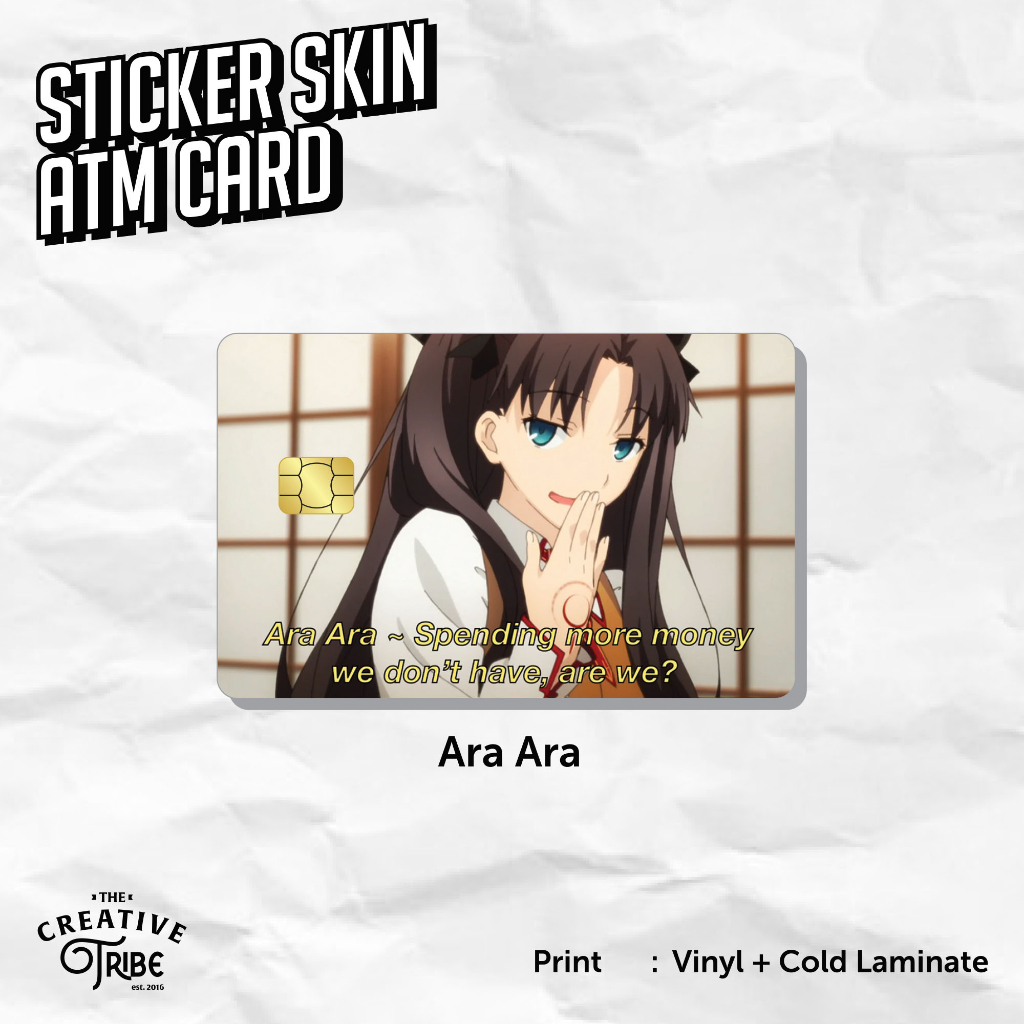 Jual Ara ara - Sticker Card Skin - Vinyl ATM Debit Credit Emoney Flazz ...