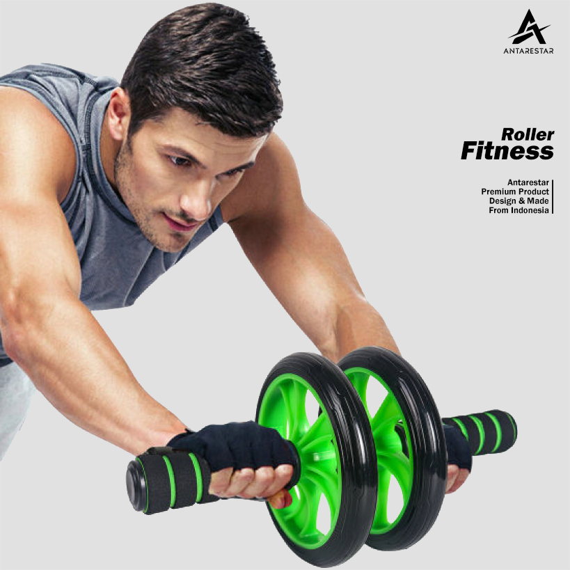 Jual AB Roller Alat Olahraga Fitness Pembentuk Otot Super Mute Double ...