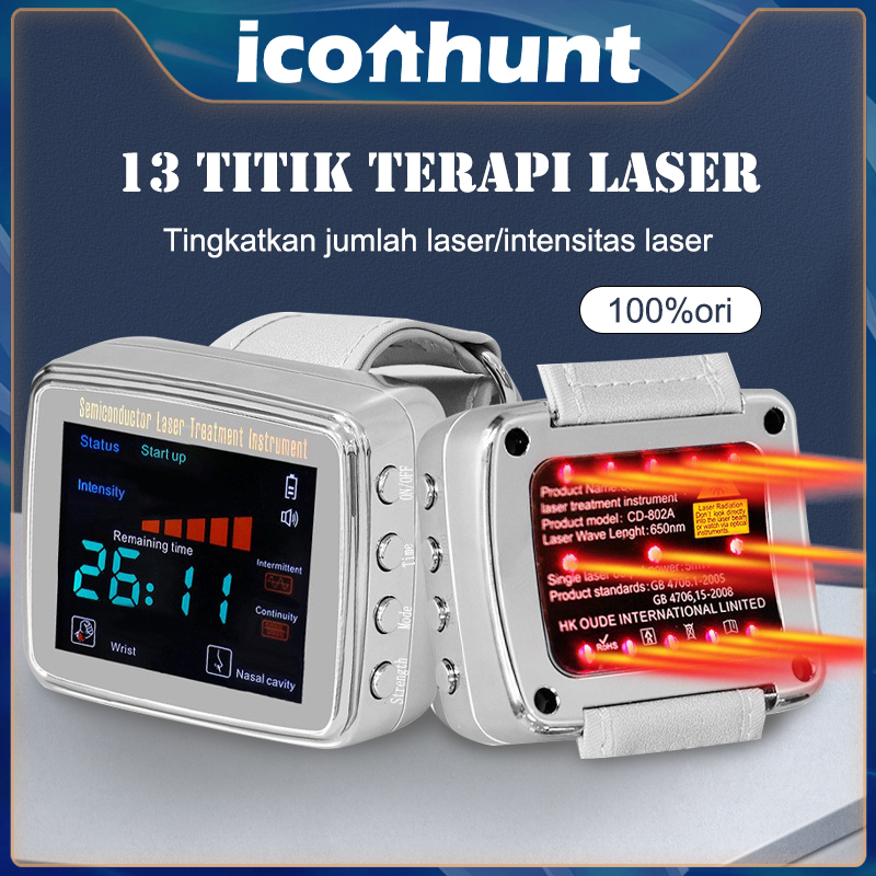 Jual ⭐GARANSI 1 TAHUN⭐ Jam tangan Terapi laser 12/13/15 titik dr laser ...