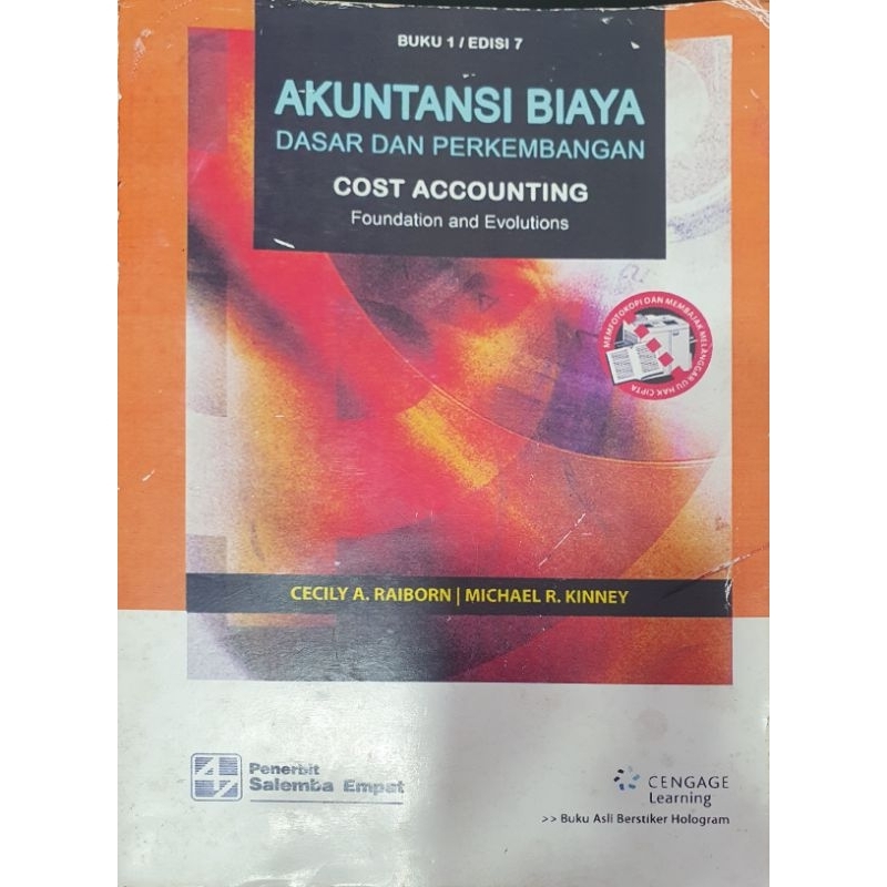 Jual AKUTANSI BIAYA DASAR DAN PERKEMBANGAN ( COST ACCOUNTING ) BY ...