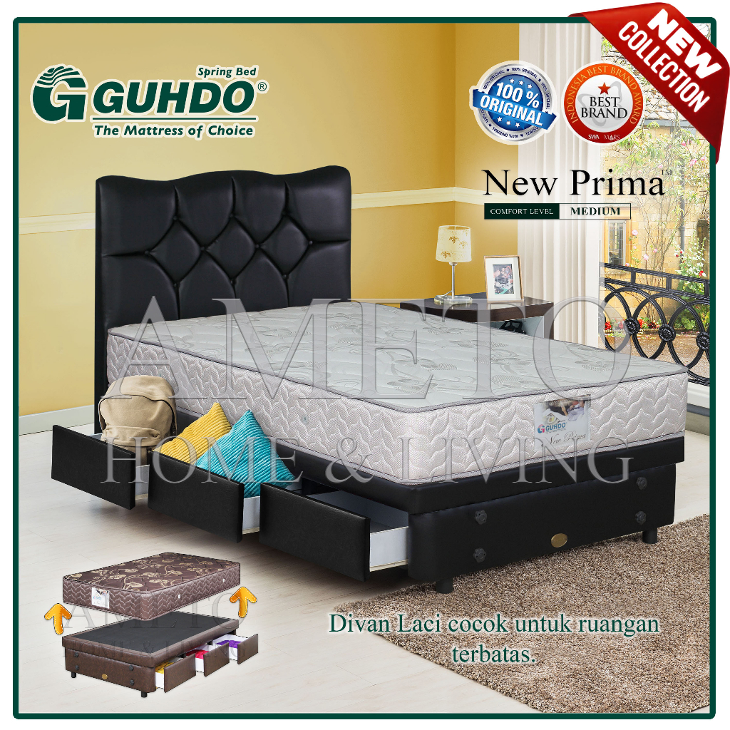 Jual Guhdo Springbed New Prima Divan Drawer Laci HB Lavela Full Set 90 ...