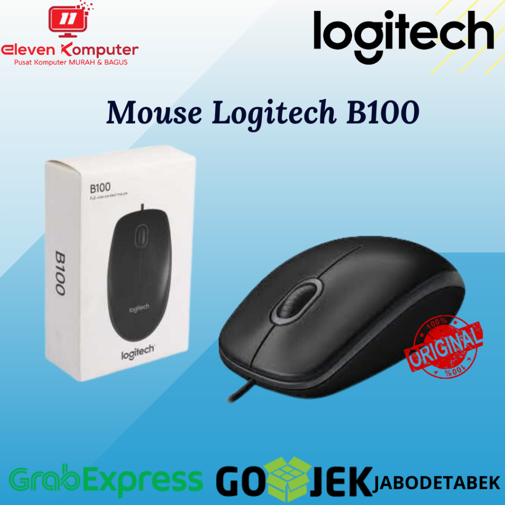 Jual mouse logitech kabel usb b100 | Shopee Indonesia
