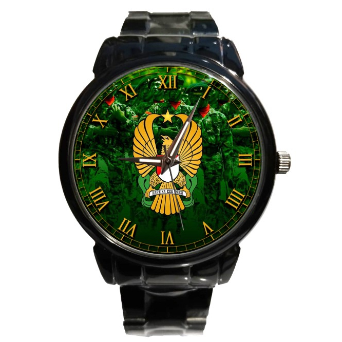 Jual New Jam Tangan Keren Pria Stainless Rantai Gambar TNI AD / Tentara ...