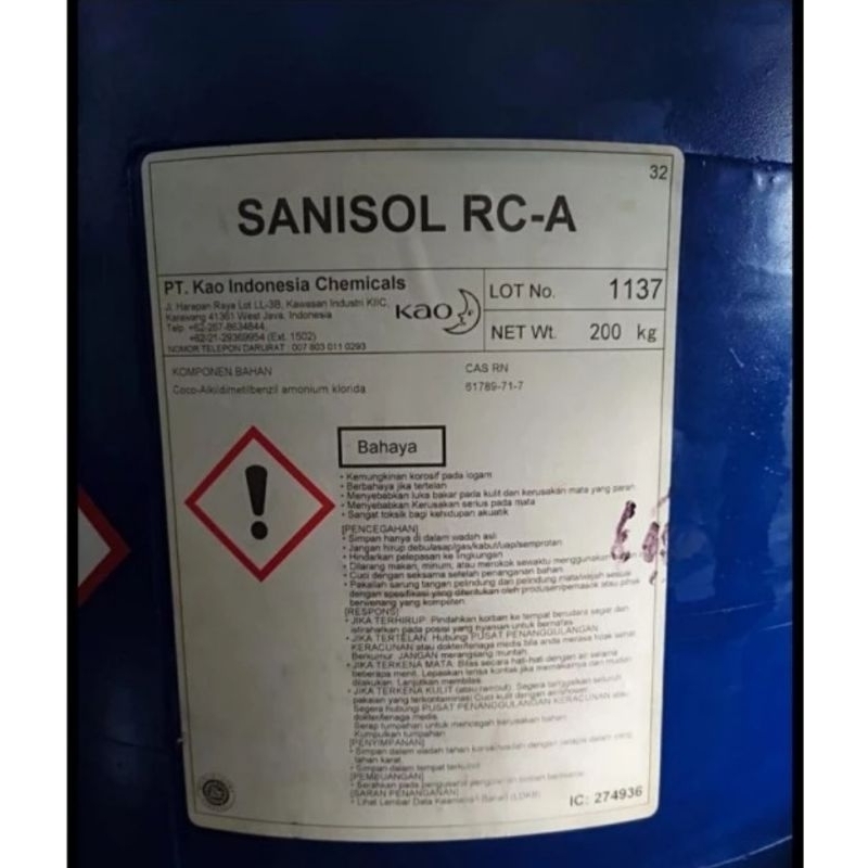 Jual SANISOL RCA / BKC ORIGINAL KAO 1 KG | Shopee Indonesia