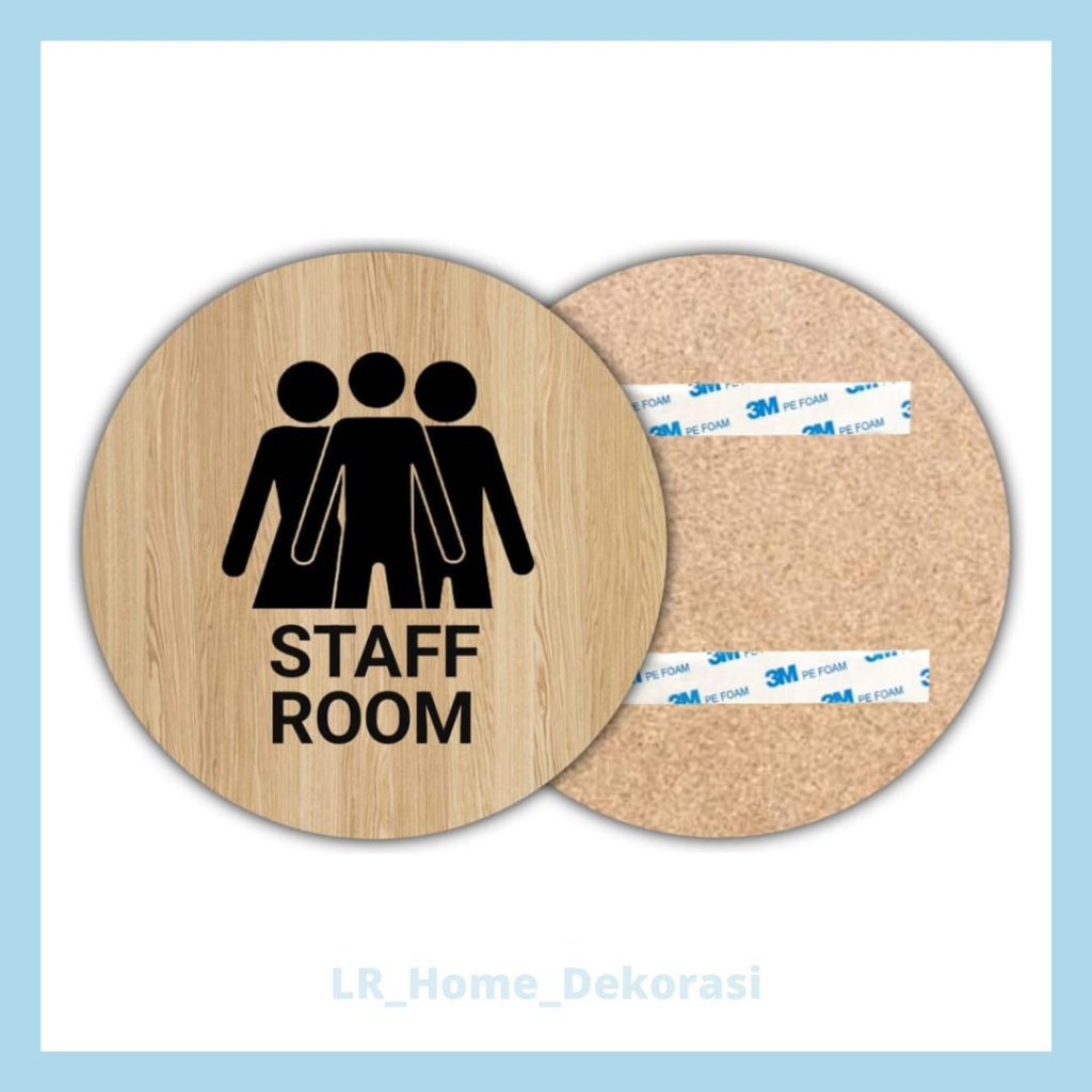 Jual Sign "STAFF ROOM" | Papan Tanda "STAFF ROOM" Diameter 20cm ...