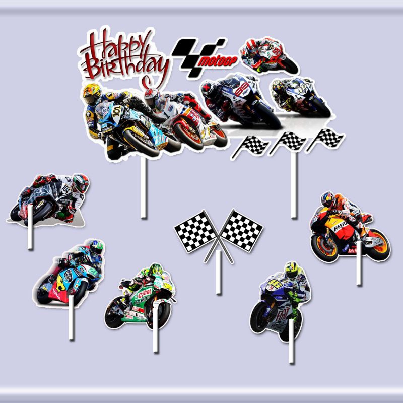 Jual Cake Topper MotoGP happy birthday | Shopee Indonesia