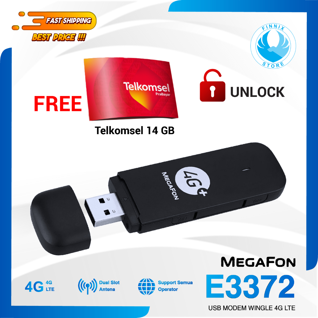 Jual Modem USB Telkomsel 4G LTE 3372 Megafon Unlocked All Operator ...