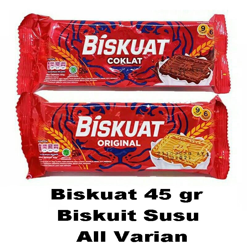 Jual Biskuat 45 gr Biskuit Susu Coklat All Varian | Shopee Indonesia