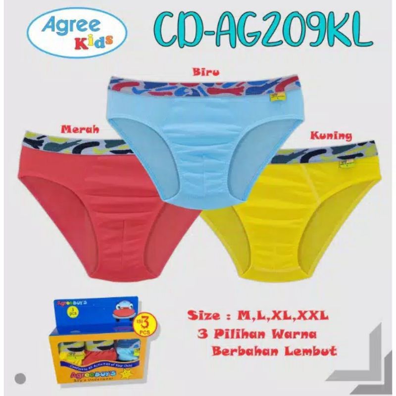 Jual AGREE - Celana Dalam Agree Boy's ART : CD 209 (1 PAK isi 3 ...