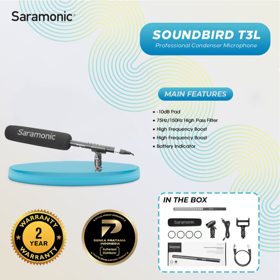 Jual Saramonic SoundBird T3L Directional Condenser Microphone | Shopee Indonesia