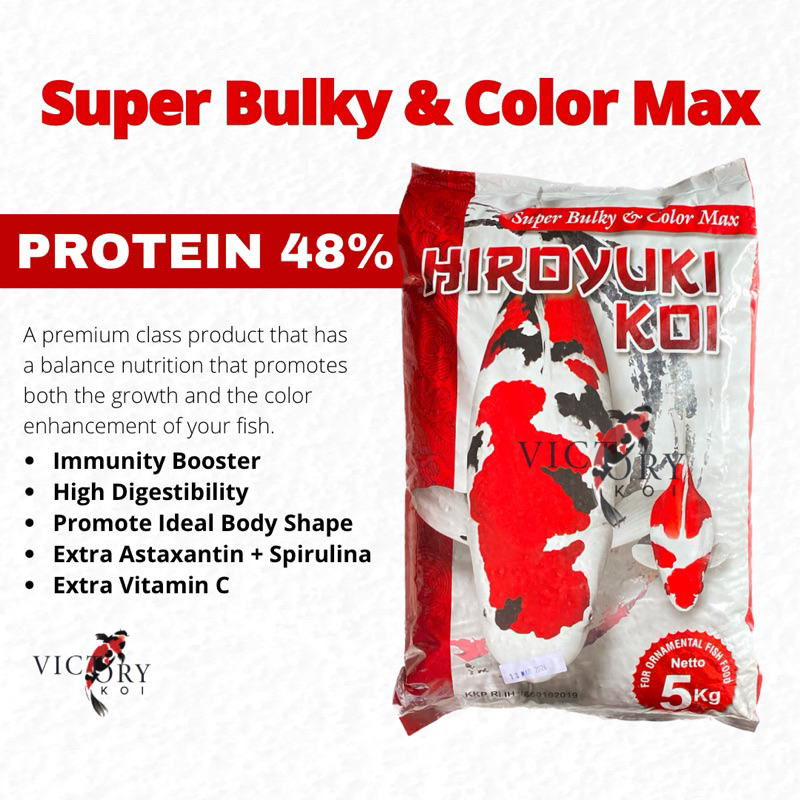 Jual [500 g] Pakan Hiroyuki Koi Super Bulky & Color Max - SBCM Merah ...