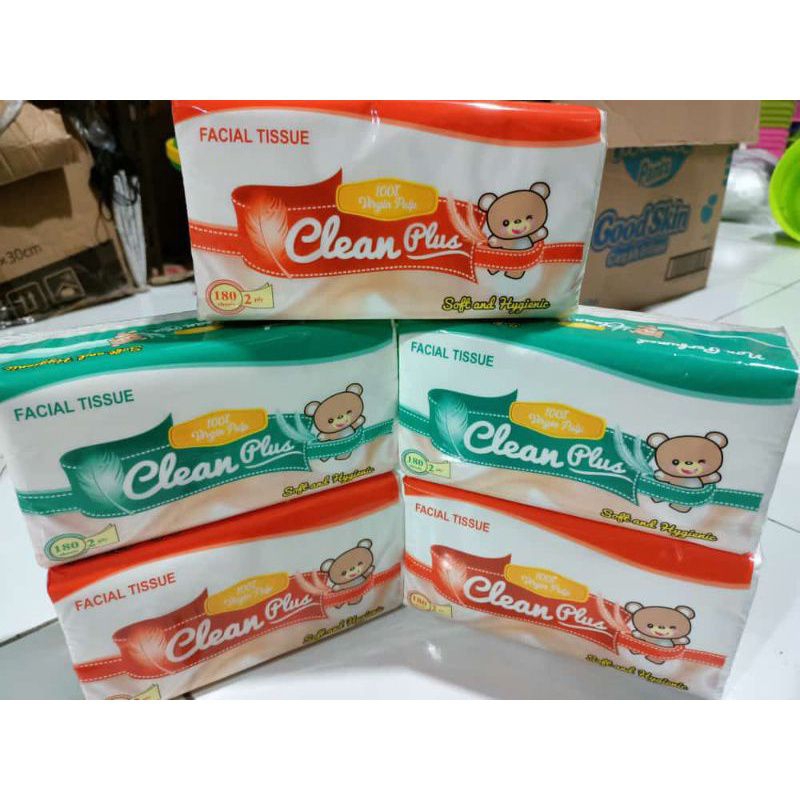 Jual tisu clean plus 180 sheet | Shopee Indonesia
